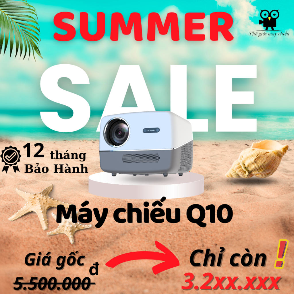 [Q10 PRO] Máy Chiếu Mini FULL HD Hỗ Trợ 4K, Hệ Điều hành Android TV, Tự ...