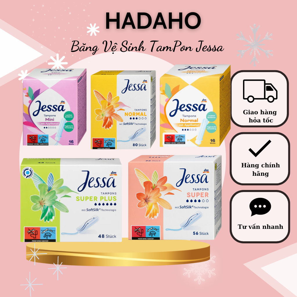 Băng Vệ Sinh Dạng Ông -Tampons Facelle/OB,Jessa Đủ Size, Dùng Hàng Ngày ...