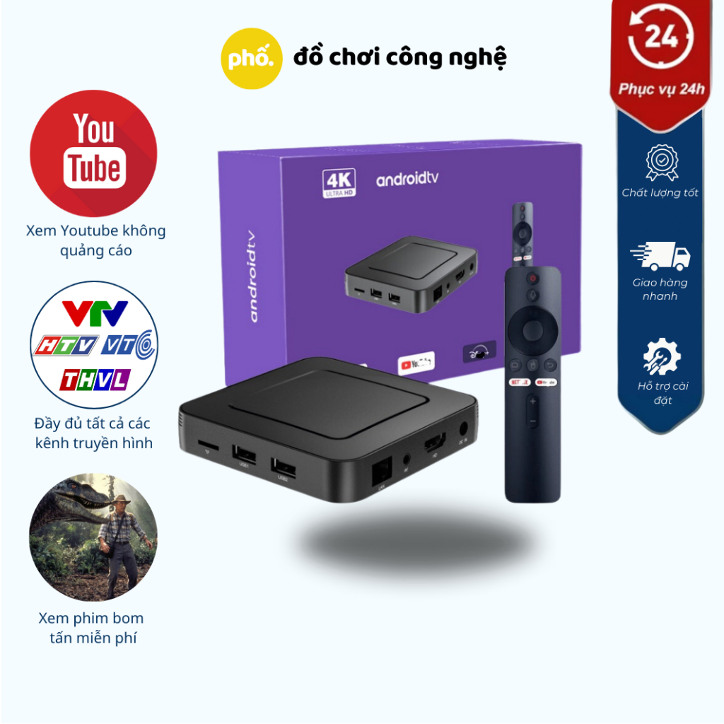 Box TiVi Android Z6 Có Điều Khiển Bằng Giọng Nói - Chạy Android 12 ...