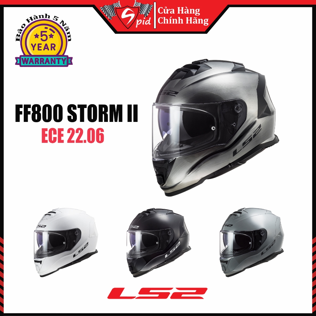 [LS2 CHÍNH HÃNG] Mũ bảo hiểm Fullface LS2 FF800 STORM II ECE22.06 (Trơn ...