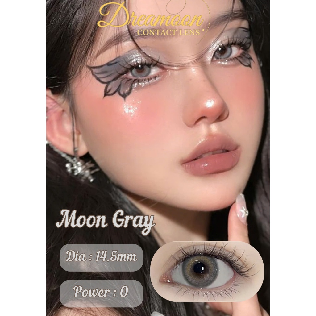 Kính áp tròng lens Douyin – Dreamoon mẫu Moon Gray giãn to | Shopee ...