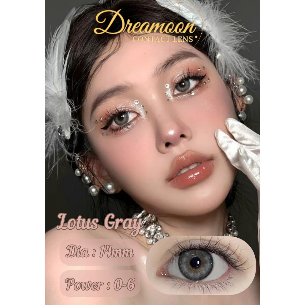 Kính áp tròng lens Douyin – Dreamoon mẫu Lotus Gray không giãn | Shopee ...