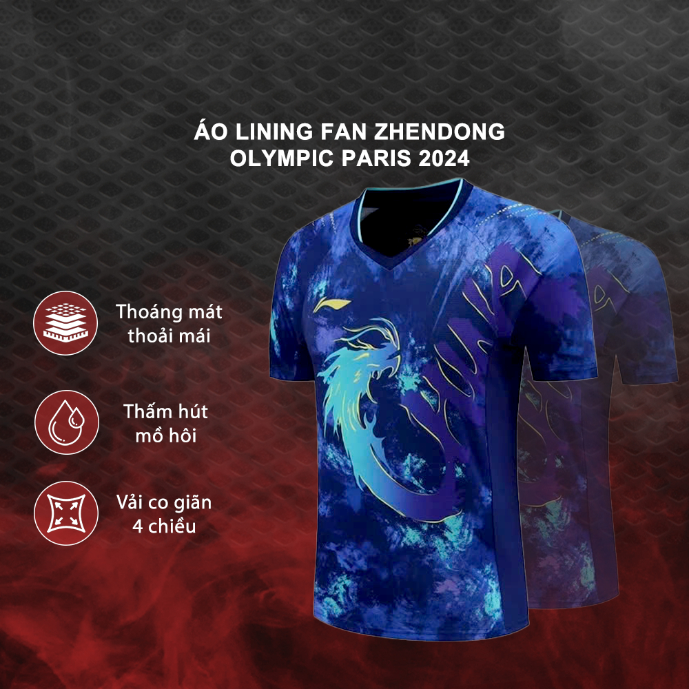 Áo Cầu Lông Li-Ning Olympic 6616 Xanh Cao Cấp - Siêu Thoáng, Nhẹ Nhàng ...