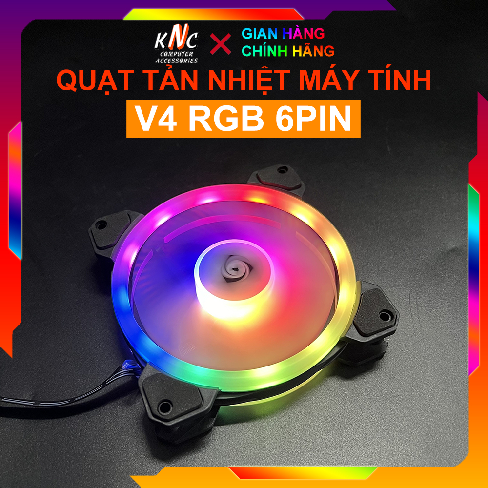 Quạt Tản Nhiệt Fan Led RGB V4 Kích Thước 12cm Đồng Bộ Màu Mainboard-Hub ...