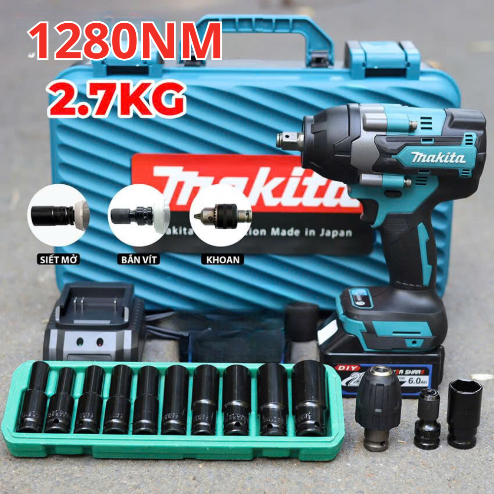 MÁY SIẾT BULONG MAKITA, Lực siết 1280Nm - SIẾT BULONG Ô TÔ ỐC 38 - 48 MẠNH MẼ ĐƠN GIẢN | Shopee ...