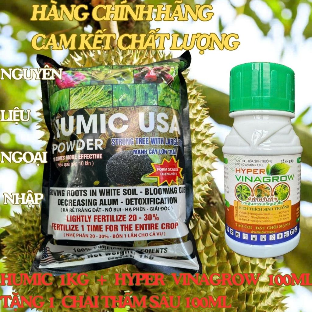 HUMIC USA 1KG PHA 1000LIT+1 CHAI HYPER GROW 100ML, NGUYÊN LIỆU NGOẠI ...