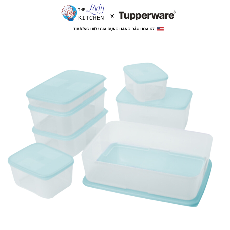 Hộp đông Tupperware, Bộ Đông Tupperware Essential 7 Hộp Đủ Dung Tích Đa Dạng Thực Phẩm, Dung Cho ...