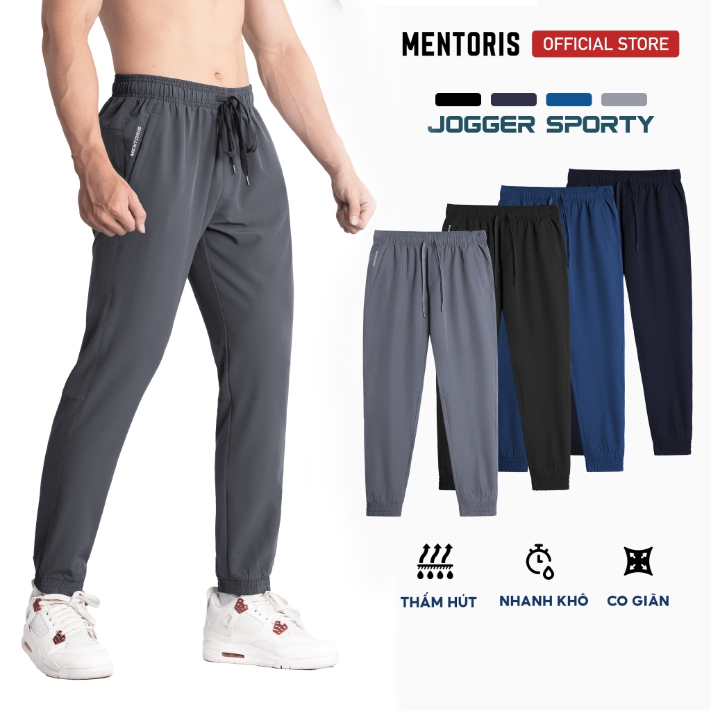 Quần Gió Nam MENTORIS, Quần Joggger nam thể thao, siêu nhẹ, thoái mái, dáng basic MDC02 | Shopee ...