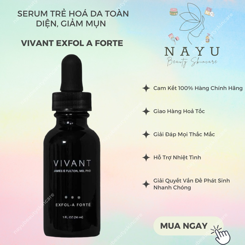 [HÀNG CÔNG TY] SERUM TRẺ HOÁ DA TOÀN DIỆN, GIẢM MỤN VIVANT EXFOL A ...