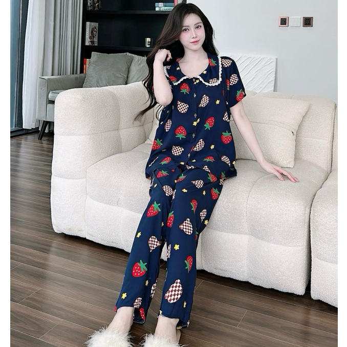 Bộ Bầu Bộ Sau Sinh - BỘ QDAC LANH CỔ SEN REN - 5 MÀU { Freeship } | Shopee Việt Nam