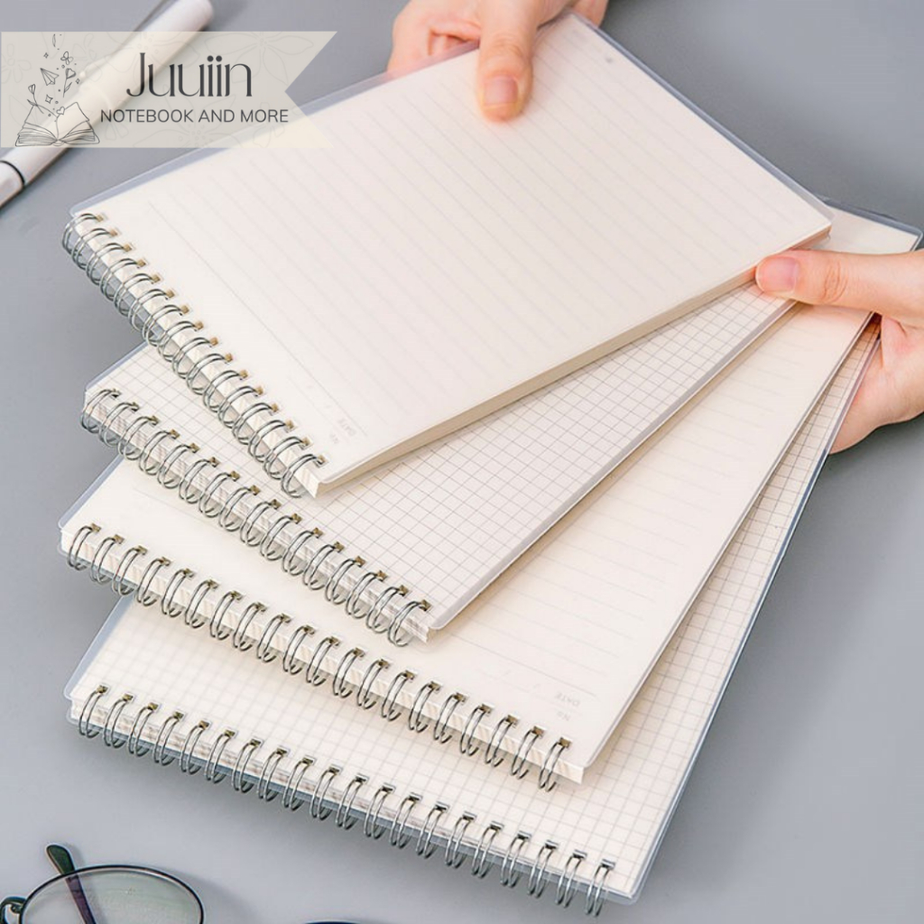 Sổ Tay Khổ A5/ Lò Xo Lật Dọc/ Bìa PP Nhám Mờ Cứng/ 80 Trang/ Ghi Chép ...