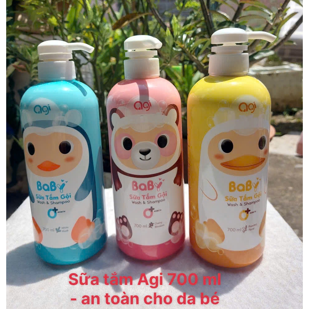 [ CHÍNH HÃNG - FREE SHIP ] Sữa Tắm Gội Agi Chai 200ml và 700 ml Sữa Tắm toàn thân Cho Bé Sơ Sinh ...