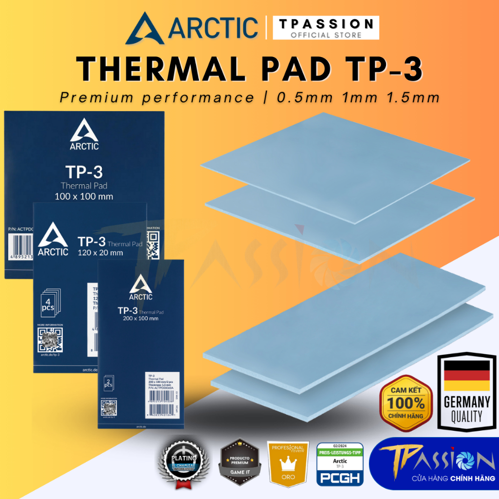 Miếng dán tản nhiệt ARCTIC Thermal Pad TP - 3 - Chính hãng, hiệu năng ...
