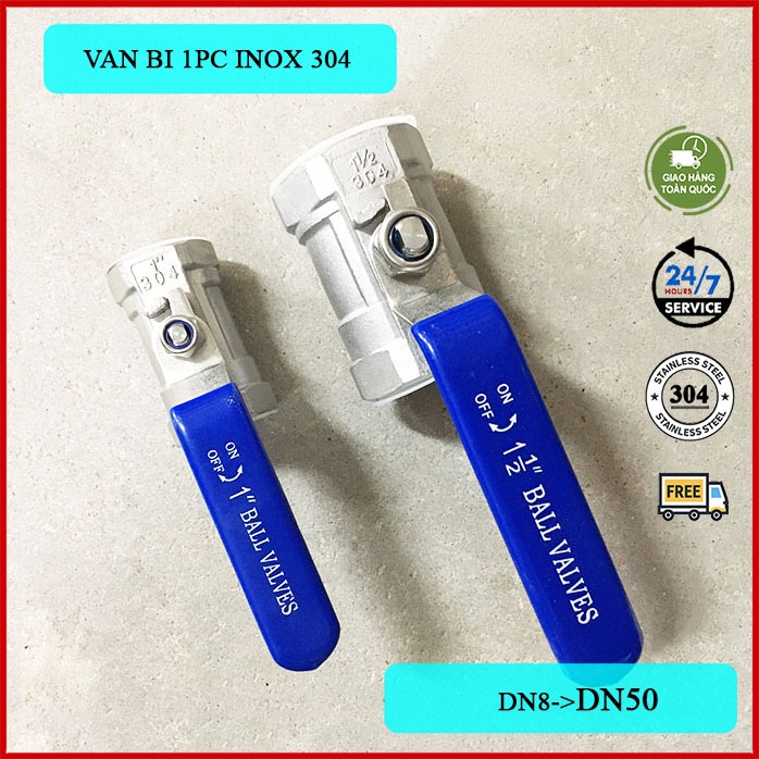 VAN BI 1PC INOX 304 CHUẨN XỊN 1PC INOX DN15-DN50 | Shopee Việt Nam