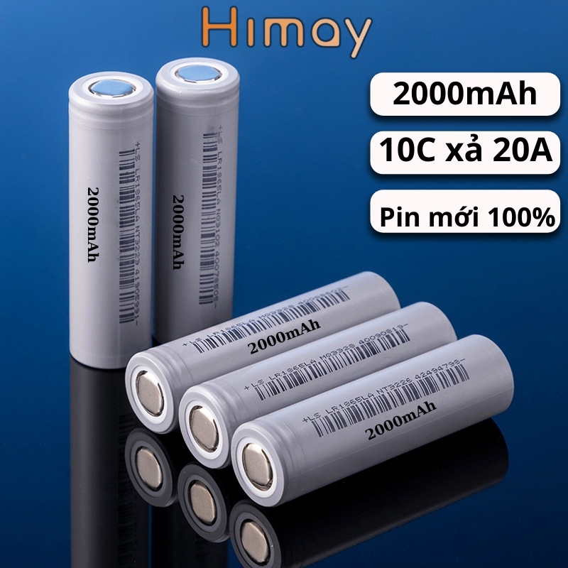 Cell pin 18650 LISHEN xám dung lượng thực 2000mah 10c xả 20a dùng cho ...