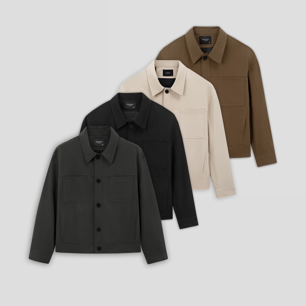 Áo khoác nam ROWAY chất liệu kaki cao cấp | Kaki cúc cài | Shopee Việt Nam
