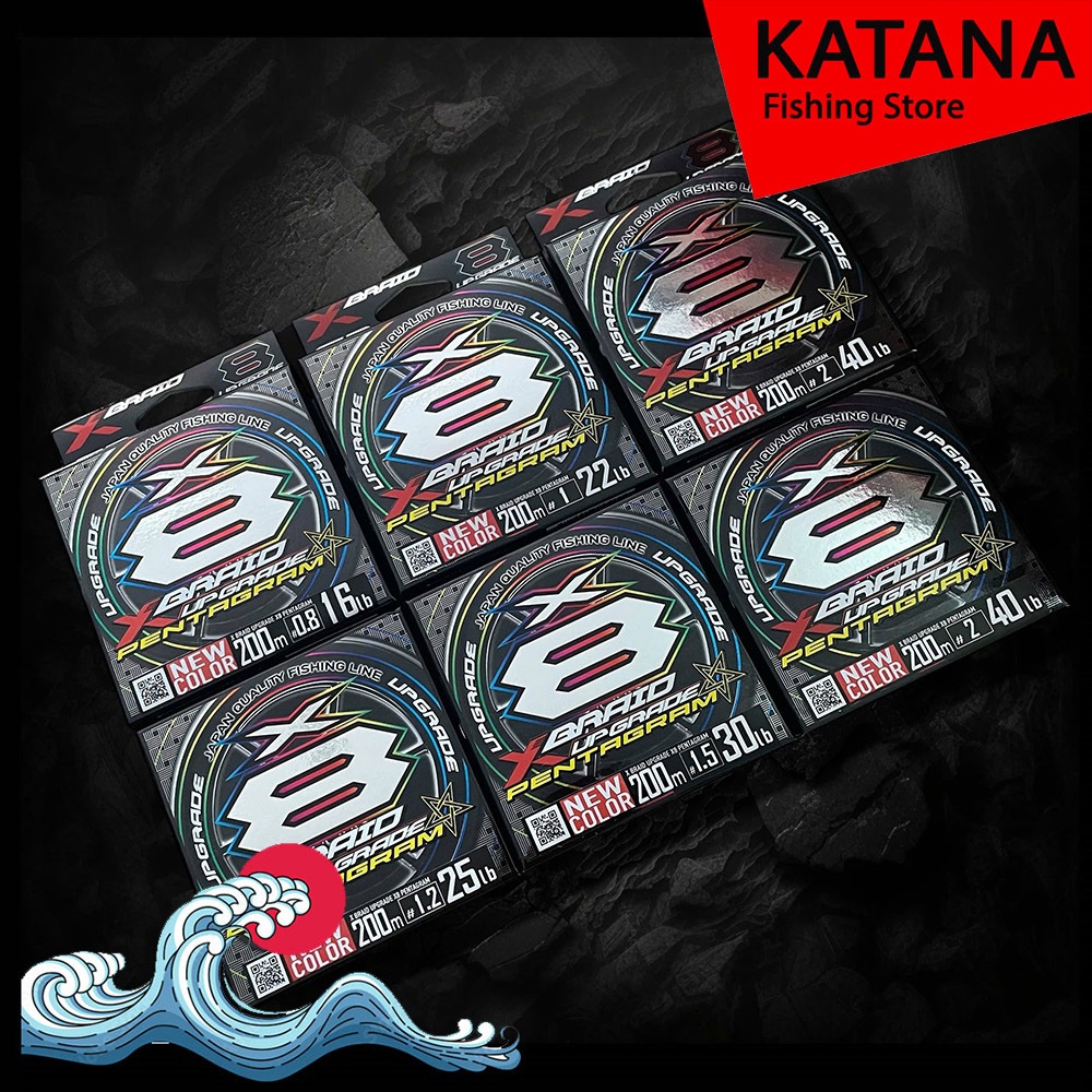 [Katana Fishing] Dây PE YGK X-BRAID Upgrade PE X8 Pentagram - New Color 200m 150m | Shopee Việt Nam