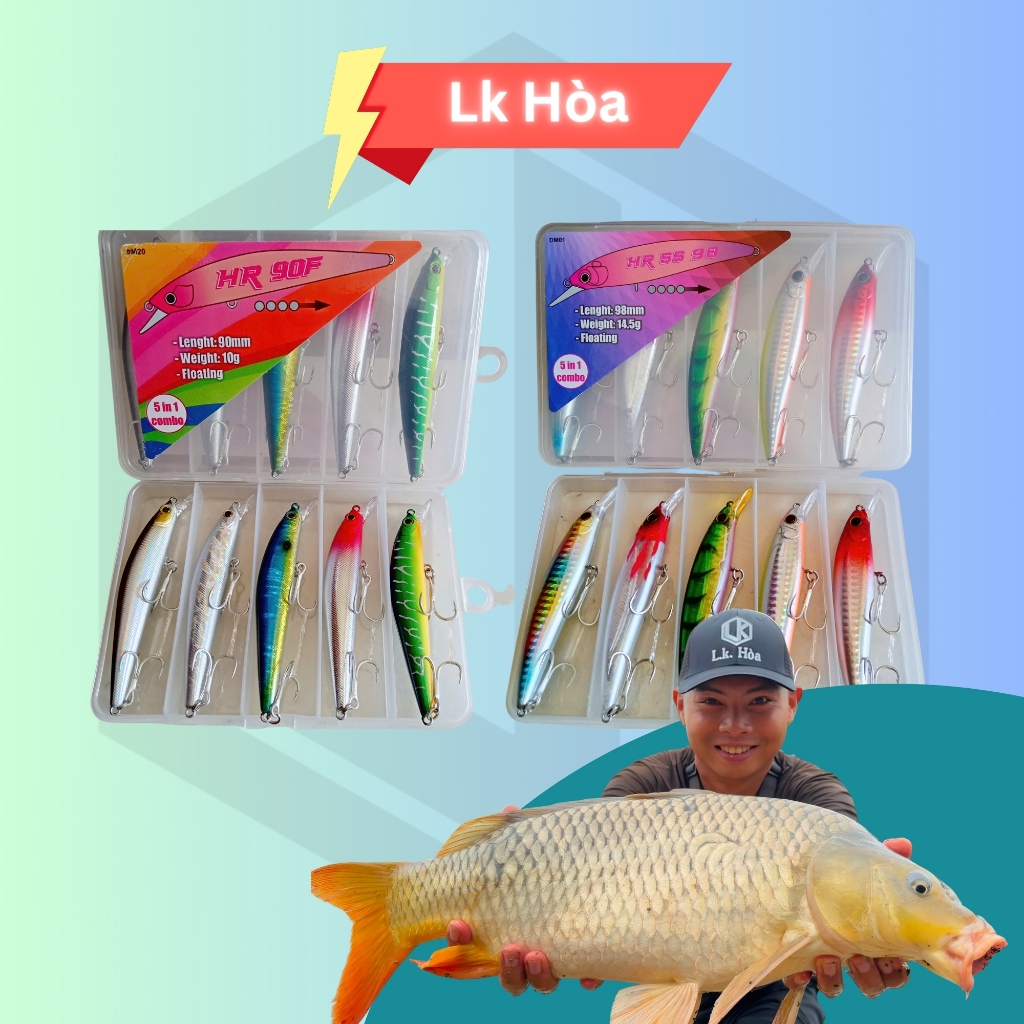 [LK HÒA] MỒI CÂU CHUYÊN LURE CHẼM MĂNG VƯỢC- COMBO 5IN1 SKINKING ...