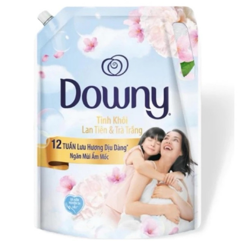 Túi 1.25l / 2.2l Nước xả vải Downy tinh dầu thơm tinh khôi lan tiên và trà trắng 1.25l | Shopee ...