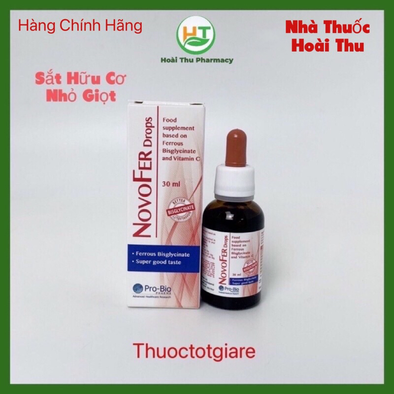 NOVOFER Drops - Sắt hữu cơ nhỏ giọt + vitamin cần thiết cho cơ thể ( Ý ...
