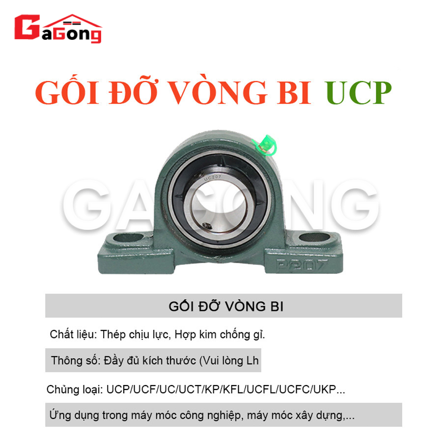 Gối đỡ kèm vòng bi UCP 201 UCP 202 UCP 203 UCP 204 UCP 205 UCP 206 UCP 207 UCP 208 | Shopee Việt Nam