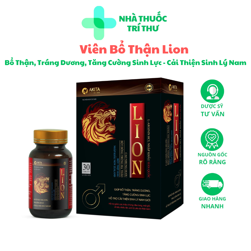 Viên Bổ Thận Lion - Bổ Thận, Tráng Dương, Tăng Cường Sinh Lực - Cải ...