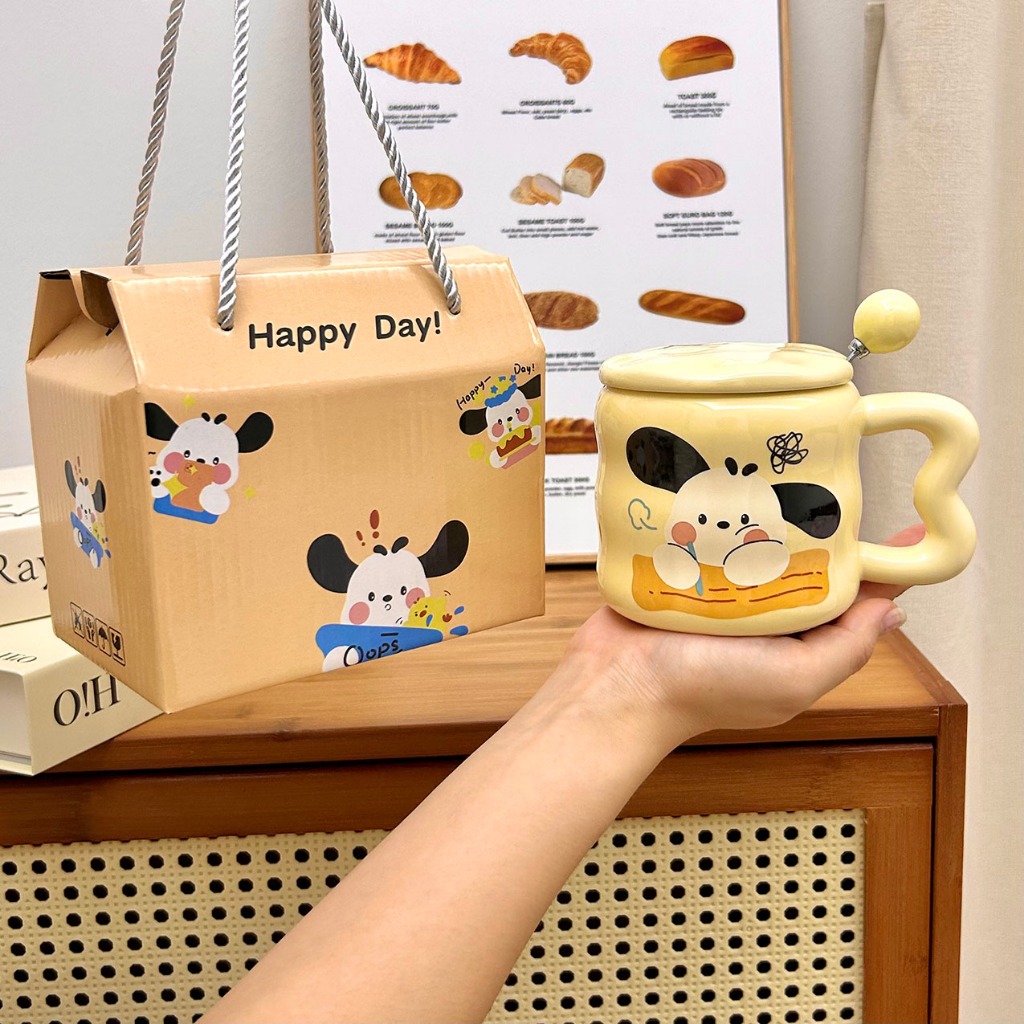 cốc sứ hình con chó pacha dễ thương quà sinh nhật 400ml Bộ hộp quà tặng ...