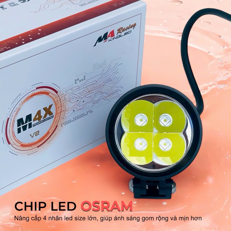 Đèn trợ sáng M4x v2 chip osram công suất 60w siêu khủng chính hãng ...