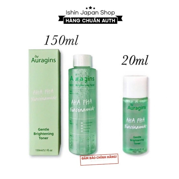Nước hoa hồng sáng da, ngừa mụn AHA PHA The Auragins Gentle Toner 150ml ...