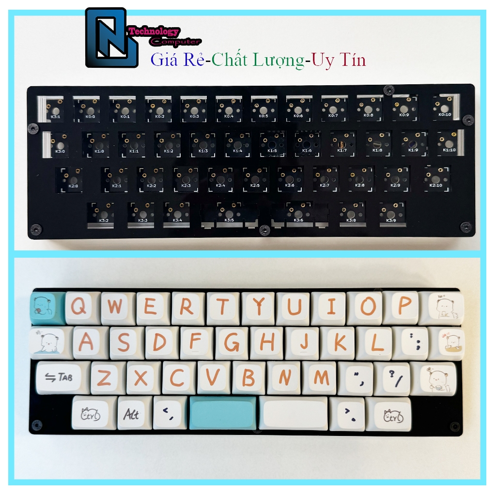 Bàn Phím Tanuki Keyboard Layout 42 Sử Dụng Chíp Atmega32u4 Có Led RGB ...