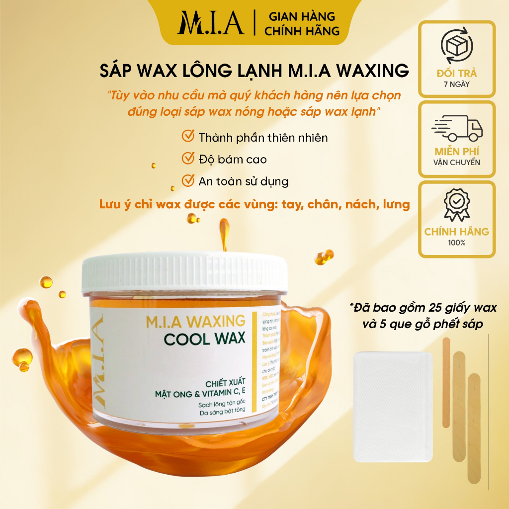 Sáp Wax Lạnh - Cool Wax M.I.A WAXING 350Gr Kèm Dụng Cụ Wax Lông, Tẩy ...