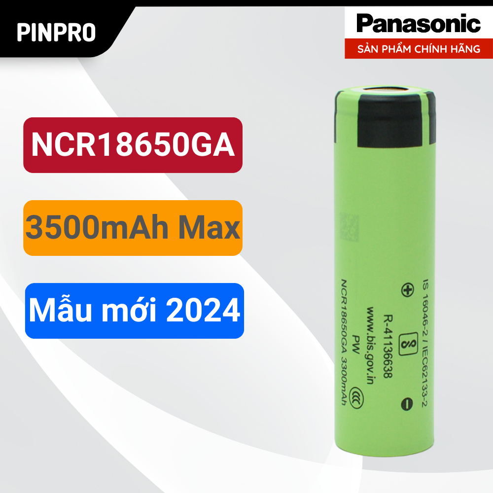 Pin sạc 18650 Panasonic 3500mAh 3C 10A NCR18650GA chính hãng | Shopee ...