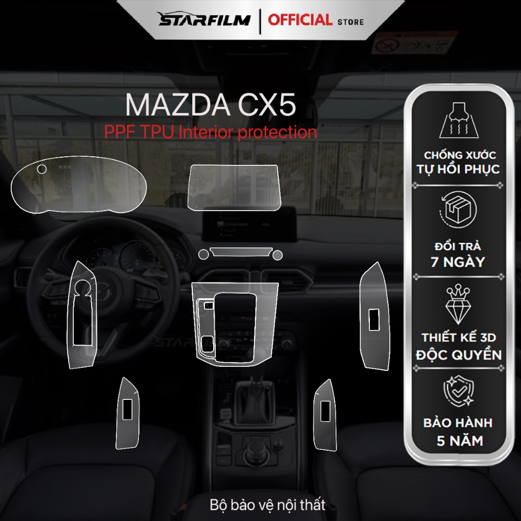 Mazda Cx5 2018-2024 PPF TPU chống xước tự hồi phục STARFILM | Shopee Việt Nam