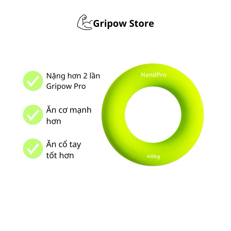 HandPro - Dụng Cụ Tập Cơ & Cổ Tay Gripow 40-100kg, thay thế bóp tay ...