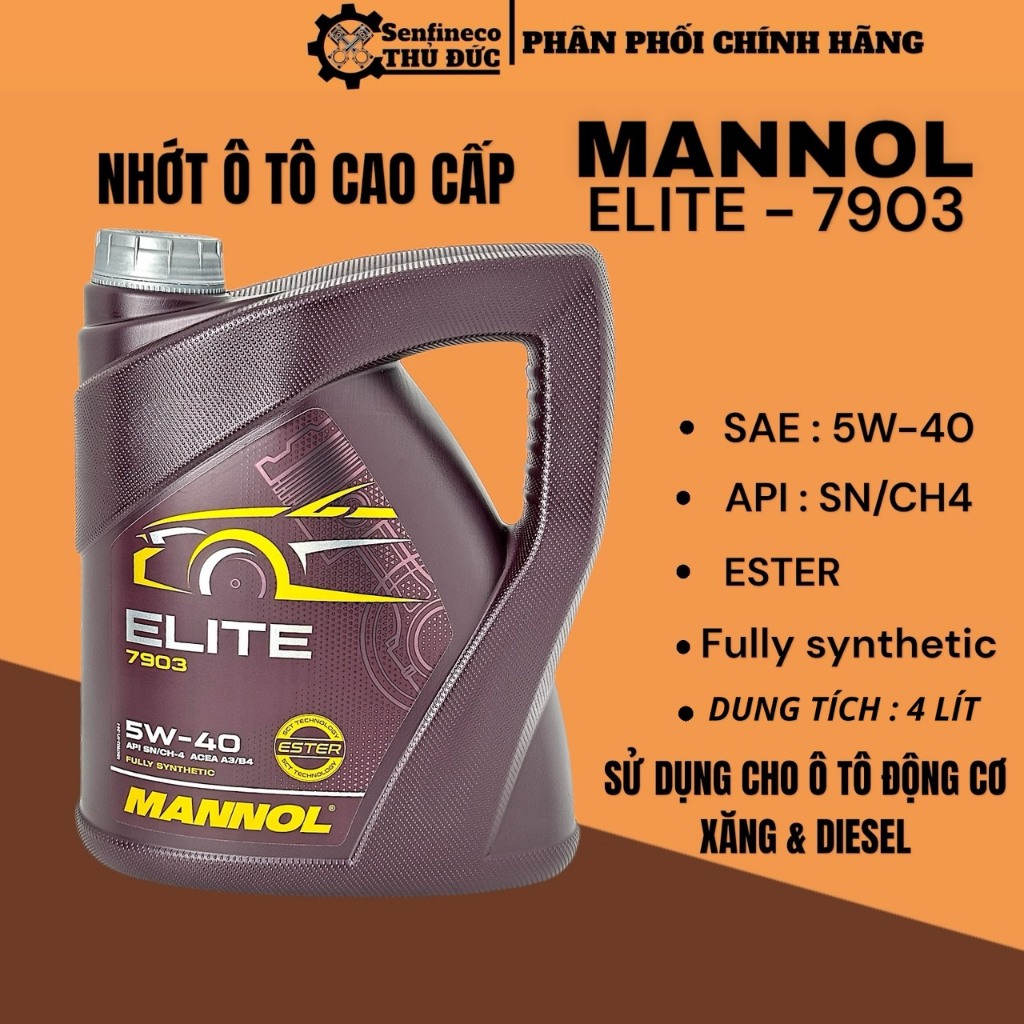 Nhớt Động Cơ Ô TÔ Mannol Elite 7903 > SAE 5W40 > API -SN/CH4 fully ...