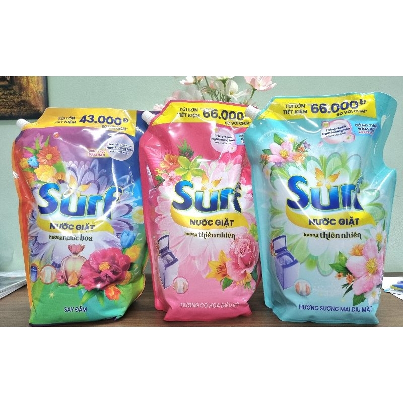 Nước Giặt Surf Túi 3.3kg/3.1kg nhiều hương--- | Shopee Việt Nam