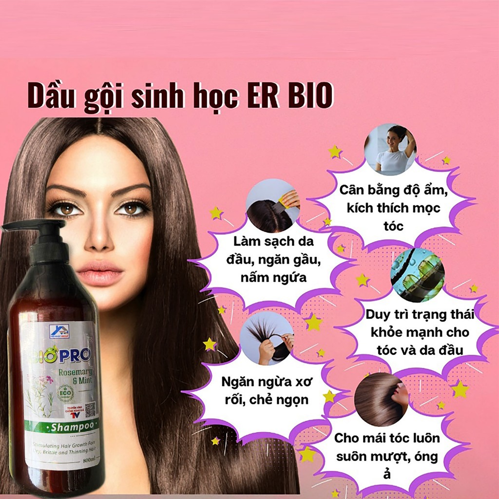 DẦU GỘI SINH HỌC ER BIO chai 800ml | Shopee Việt Nam