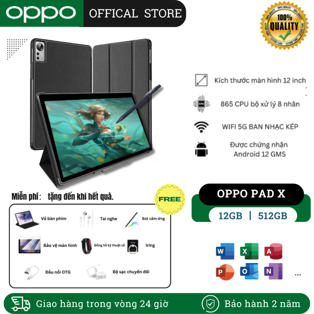 2024 MẪU MỚI Oppo Pad Air 12 inch Tab| 12+512GB | Hai SIM 4G | Máy Tính ...