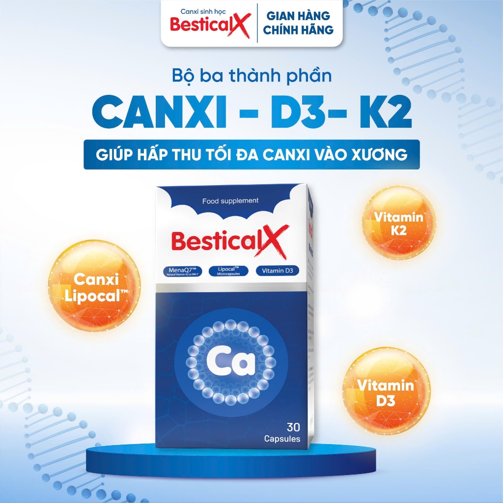 Canxi Bestical X - Canxi sinh học dạng viên trẻ đang trong giai đoạn phát triển chiều cao ...