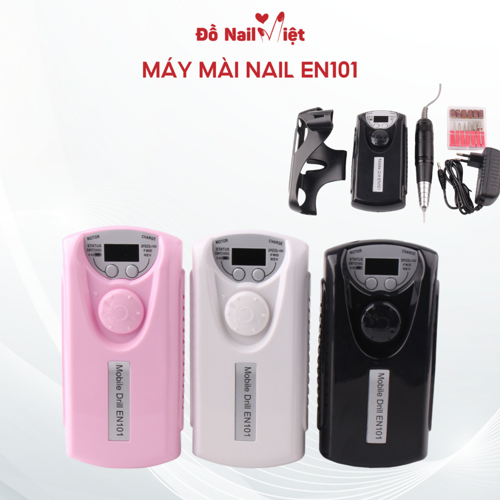 Máy mài móng, máy mài nail EN101 dùng mài móng tay phá gel, tích điện tay cầm đen BH chính hãng ...