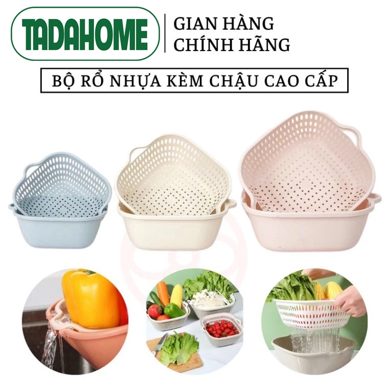 BỘ THAU RỔ VUÔNG VIỆT NHẬT CAO CẤP, THAU RỔ ĐỰNG RAU CỦ QUẢ 3288 3289 ...