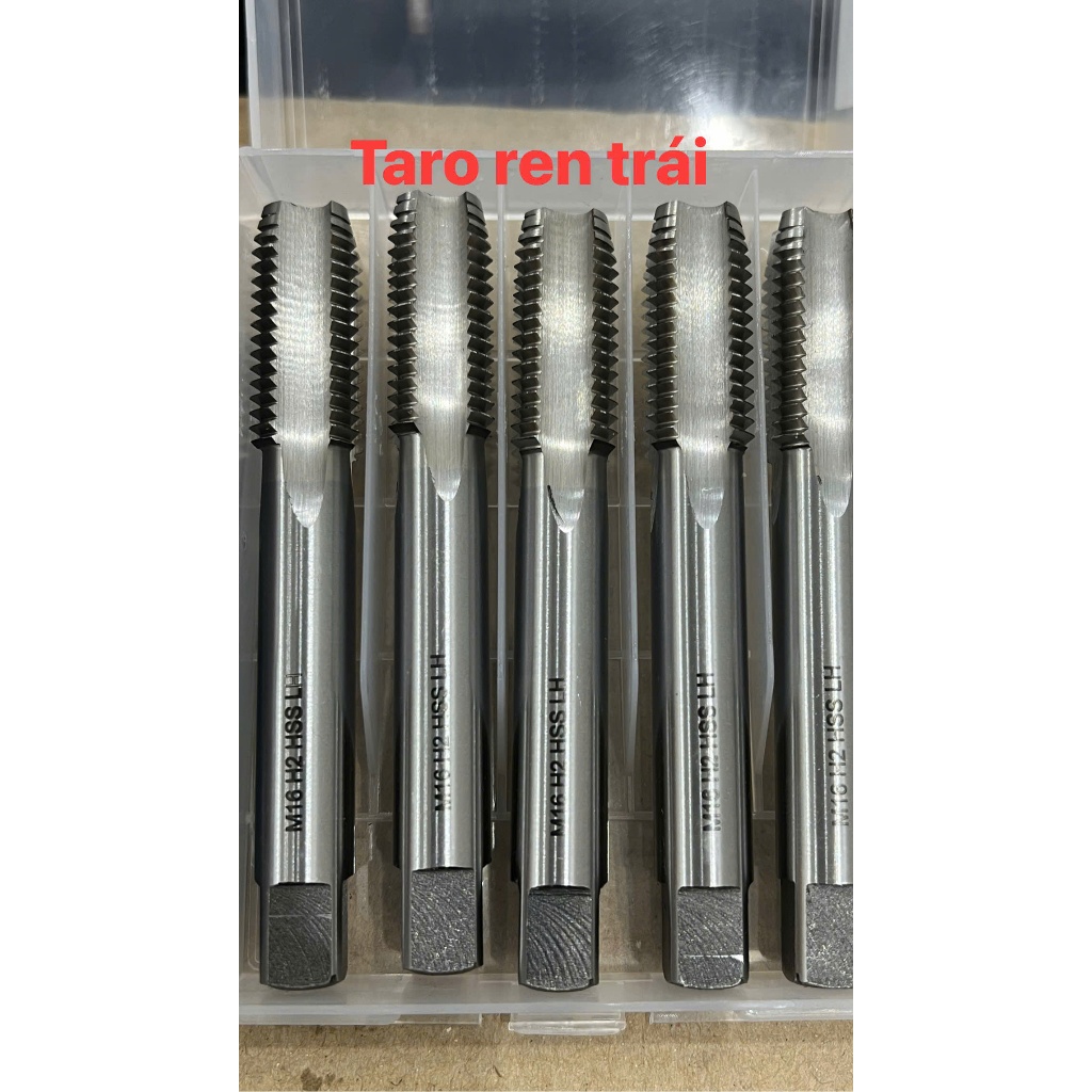 Taro thẳng ren trái (ren ngược) M3-M16 taro sắt thép inox ngon | Shopee ...