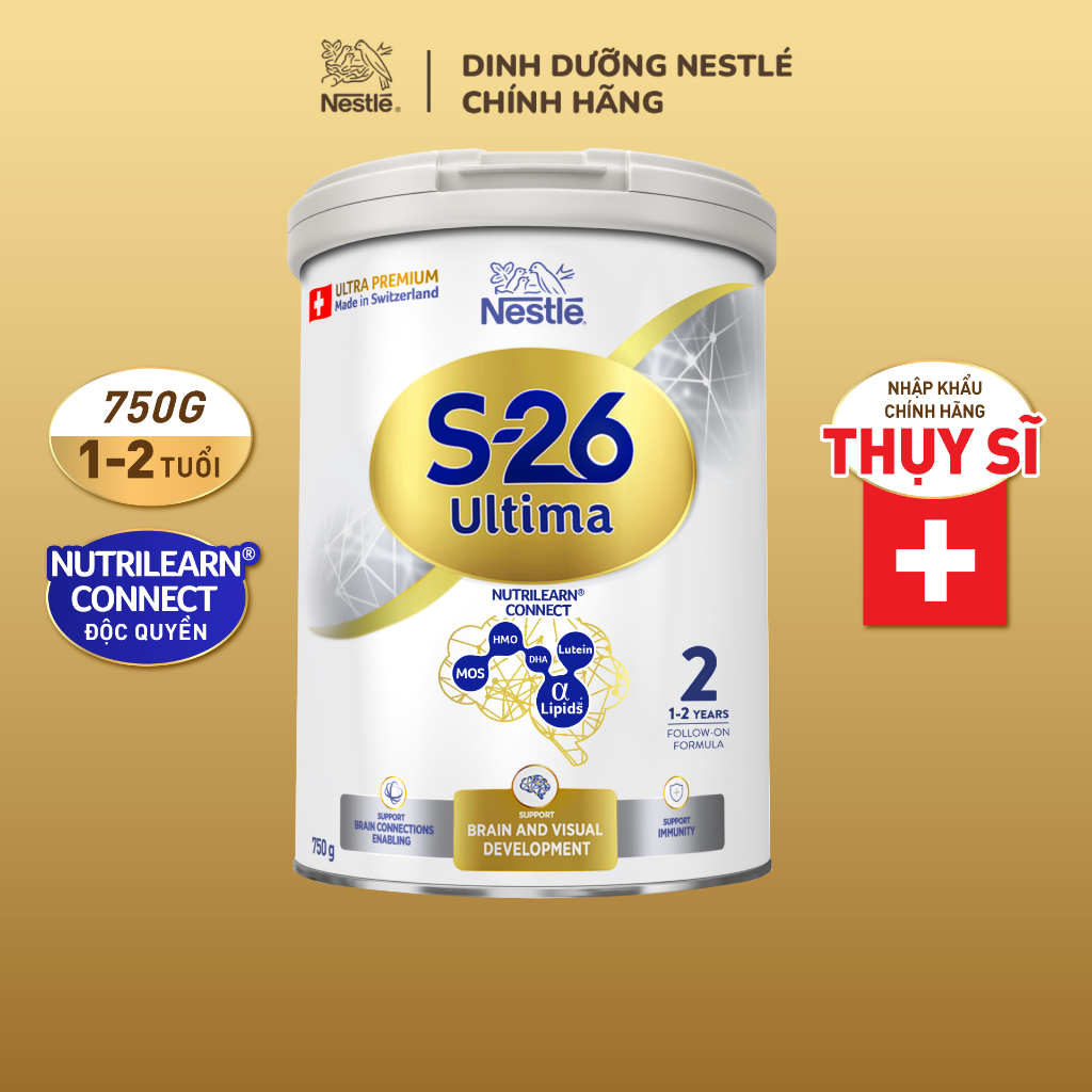 Sữa Bột Nestlé S-26 ULTIMA 2 (S26) 750G từ Thụy Sỹ với hợp chất NUTRILEARN® CONNECT chứa ...