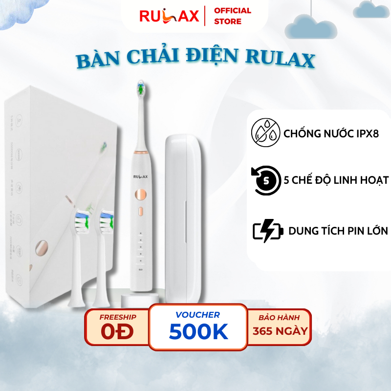 Bàn Chải Điện RULAX RL15 Công Nghệ Sóng Âm, Sạc Pin 1 Lần Dùng 4 Tháng ...