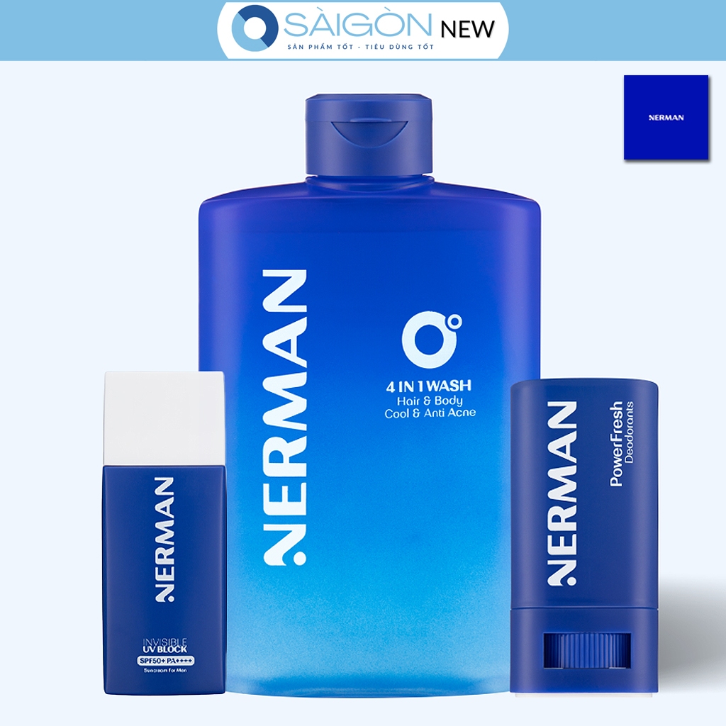 Sữa Tắm Gội Không Độ 4in1 Nerman Hiệu Quả 72h | Combo Nerman Cho Nam ...