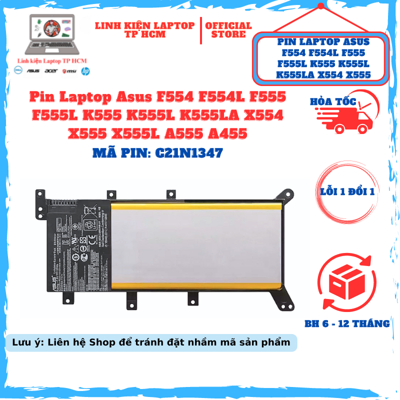 Pin Laptop Asus F554 F555 F555L K555 R556 R557 X554 X555 X555L A555 ...