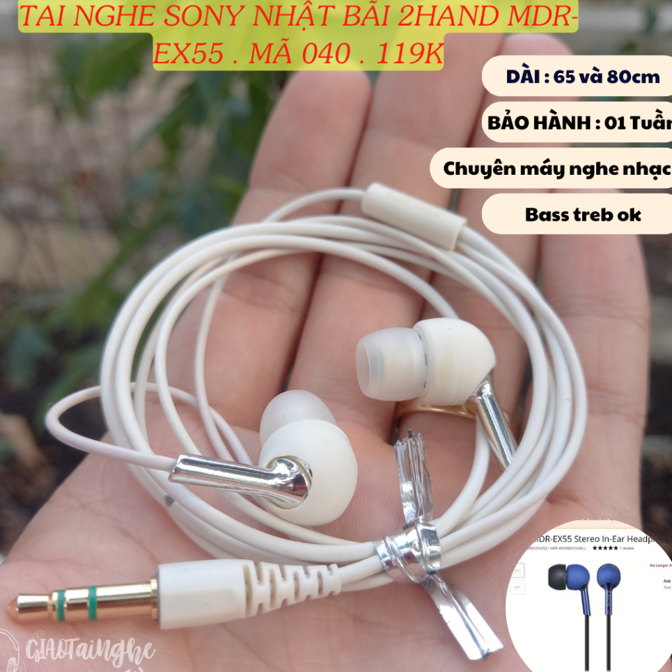 Tai nghe Sony Nhật bãi 2hand MDR-EX55 . mã 040 | Shopee Việt Nam