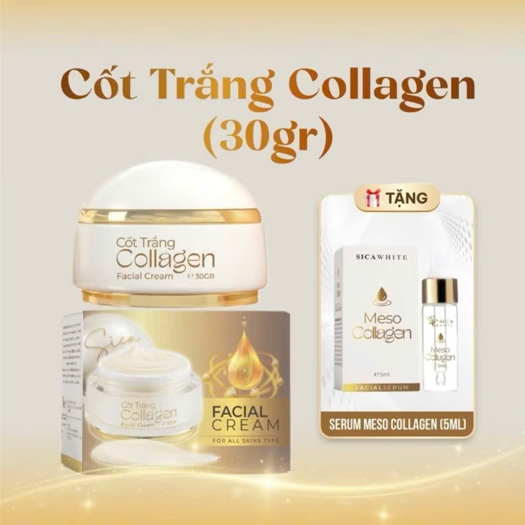 Kem Cốt Trắng Collagen (30Gr), Tặng Serum Meso Collagen (5ml) - Hỗ Trợ ...