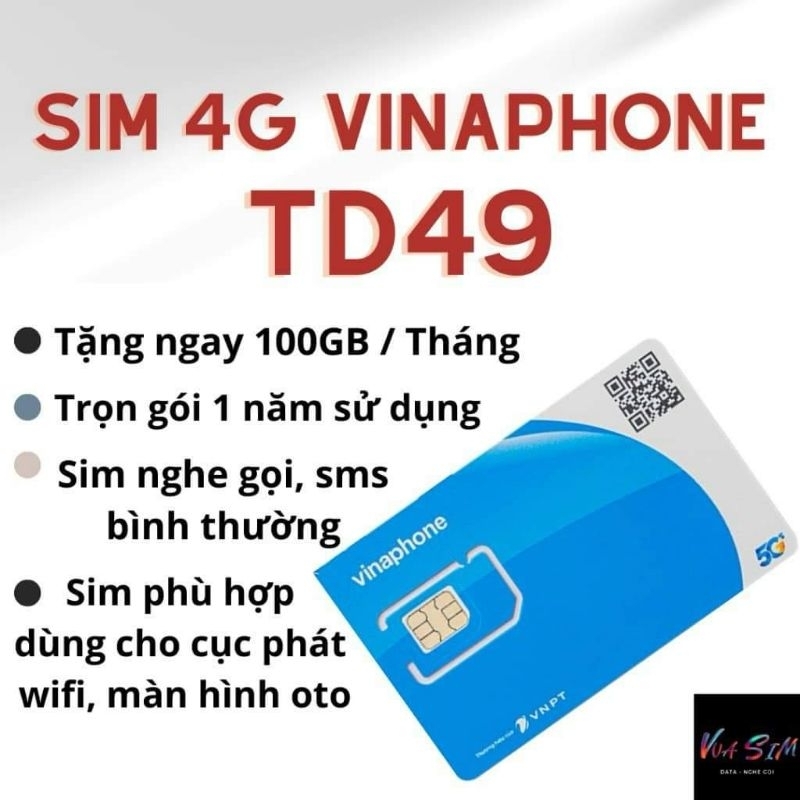 SIM VINAPHONE 12TD49 NGUYÊN KÍT [CÓ ESIM] | Shopee Việt Nam