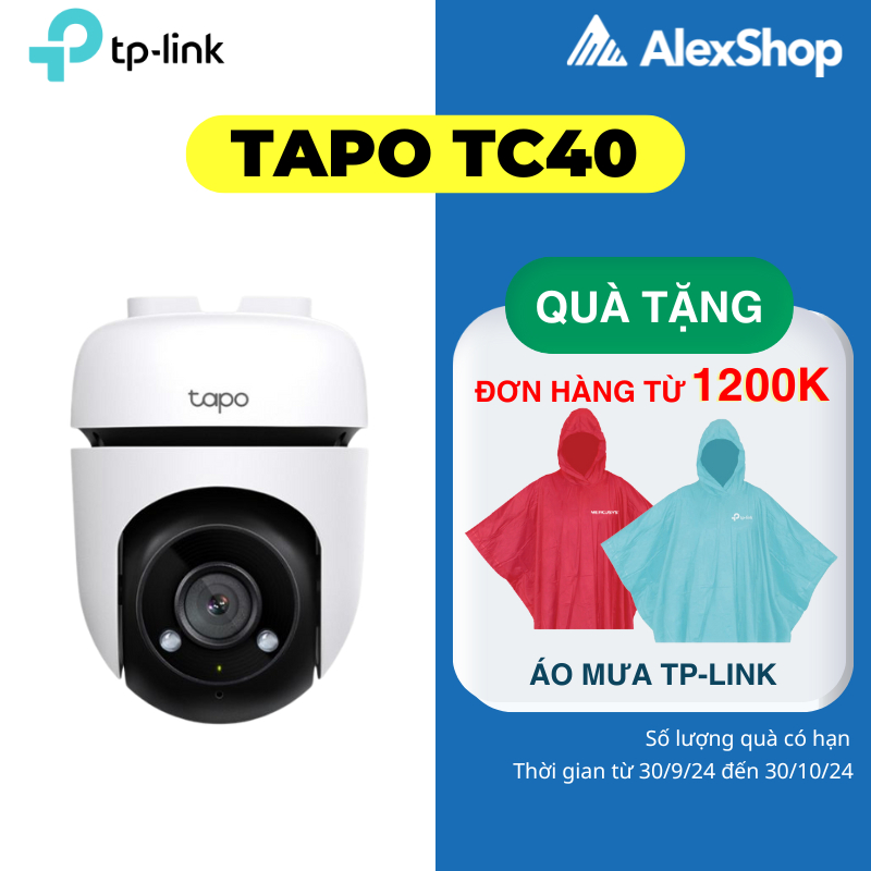 [COMBO] Camera Tapo TC40 Ngoài Trời Xoay 360 Độ Phân Giải 2M +Thẻ 64G ...